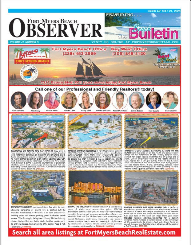 Beach Observer 5/21 - FORT MYERS - Beach Observer and Beach Bulletin